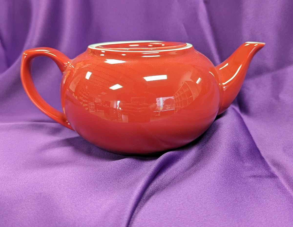 Ceramic Teapot Barn Red – Oregon Tea Traders